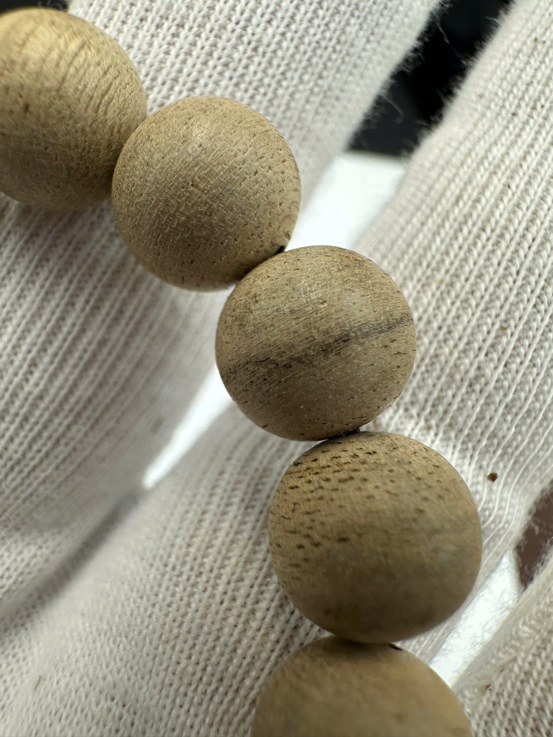 Vietnamese Agarwood Bracelet with Clover Charm - Natural Luck Talisman
